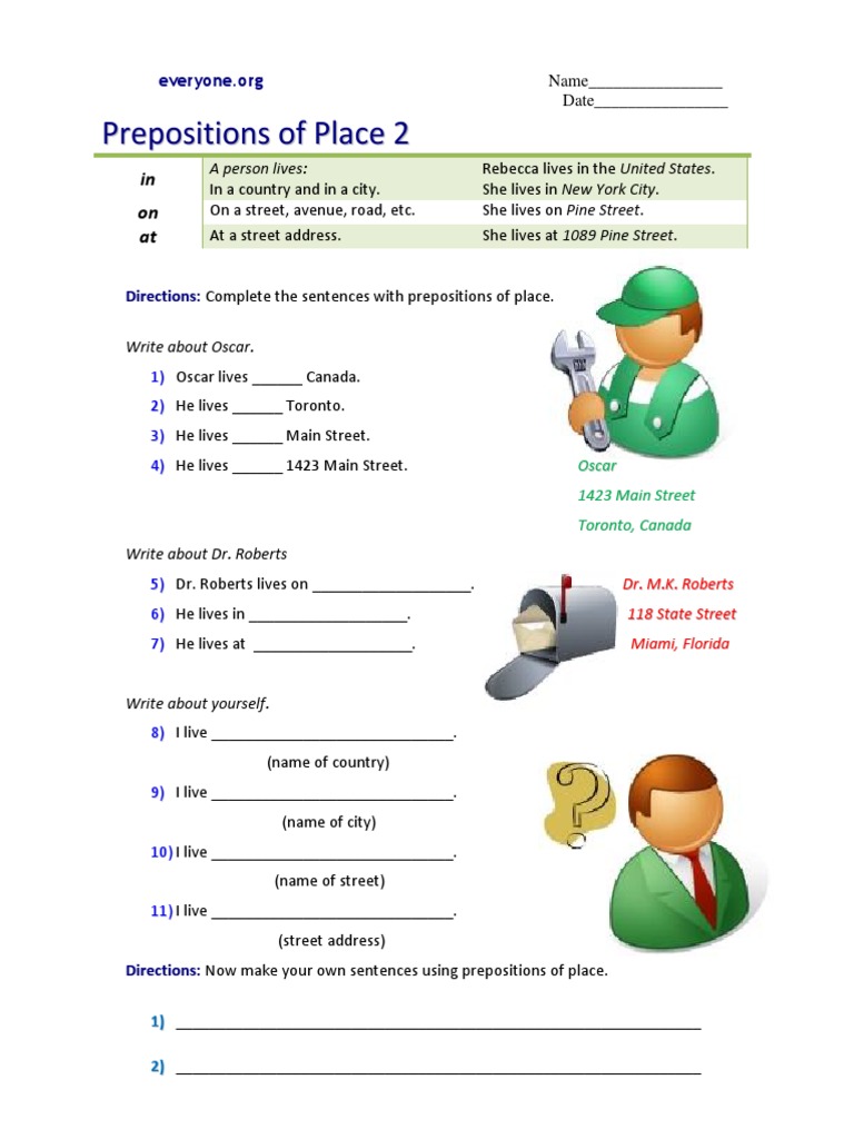 Prepositions of Place for KSSR Level 2 | PDF | Grammar | Morphology