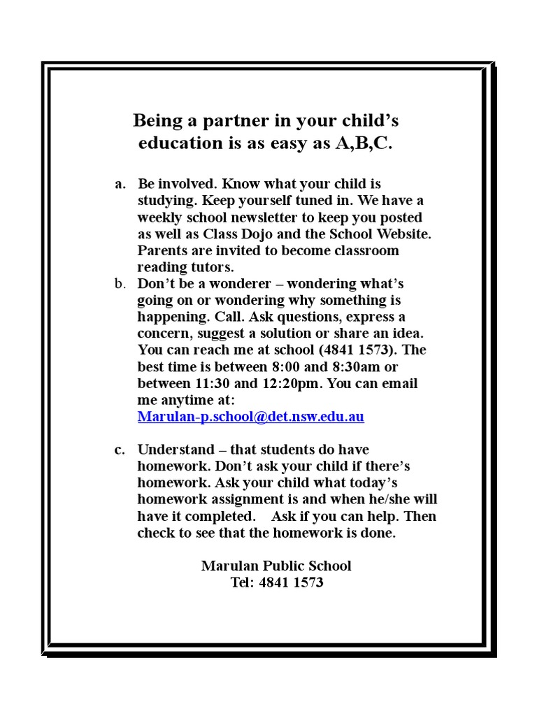 Teacher Letter To Parents | PDF | Homework | Teaching Mathematics