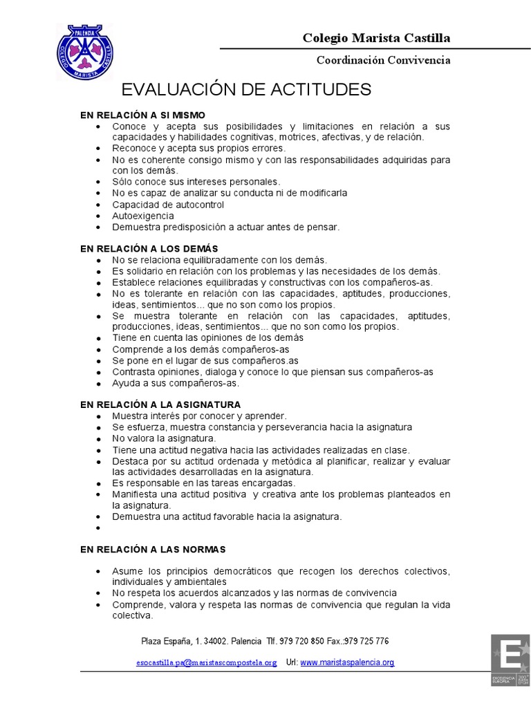 EVALUACIÓN DE ACTITUDES