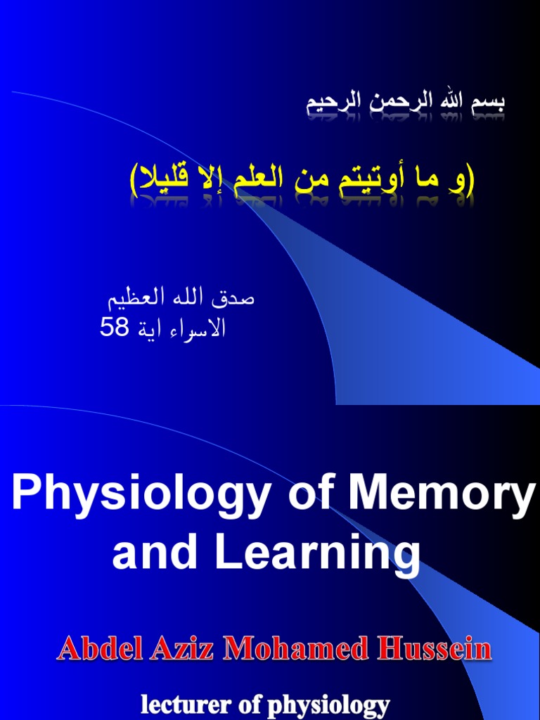 Physiology Of Memory And Learning Download Free Pdf Classical