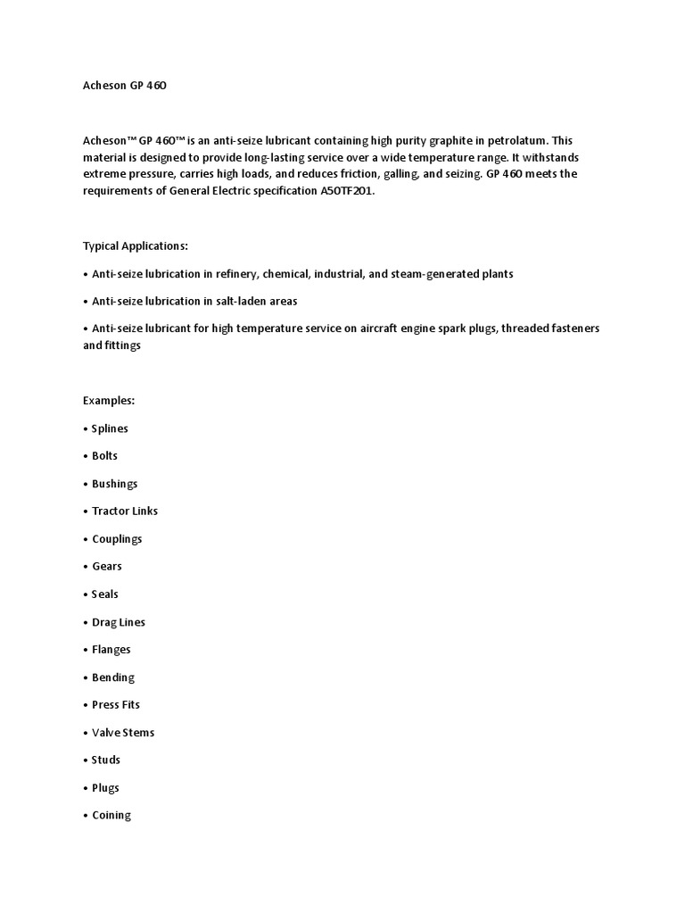 Cp2101 Graphite Compound Pds | PDF