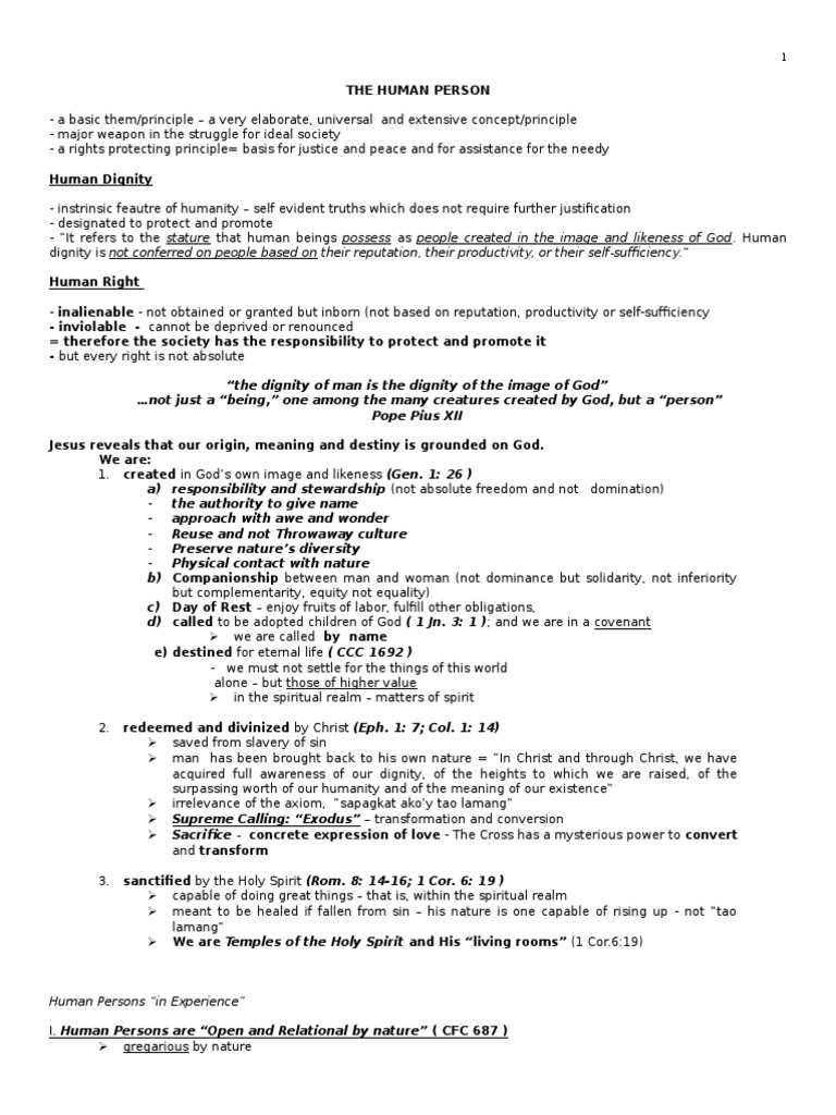 The Human Person | PDF