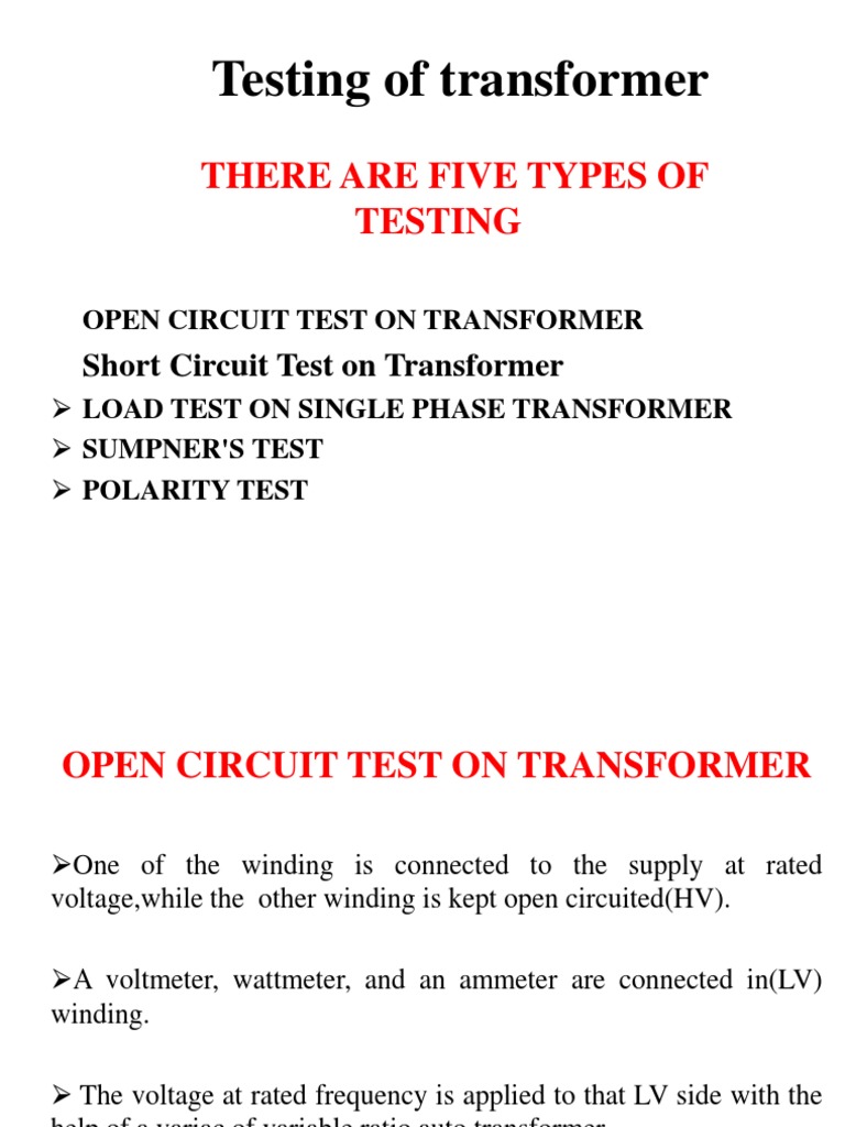 testing of transformer | Transformer | Electronic Engineering
