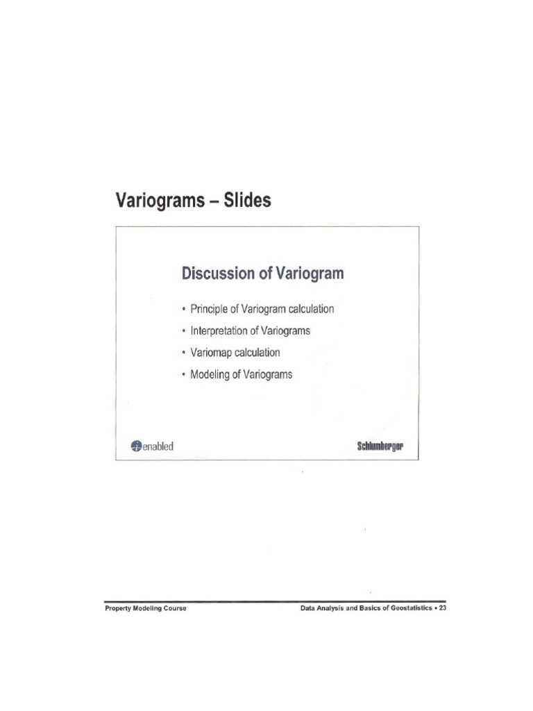 Variogram Petrel Workflow | PDF