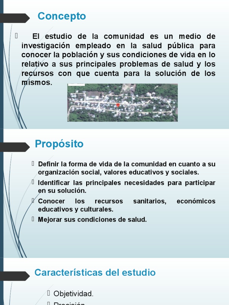 Elementos de Un Estudio de Comunidad | Población mundial | Salud pública