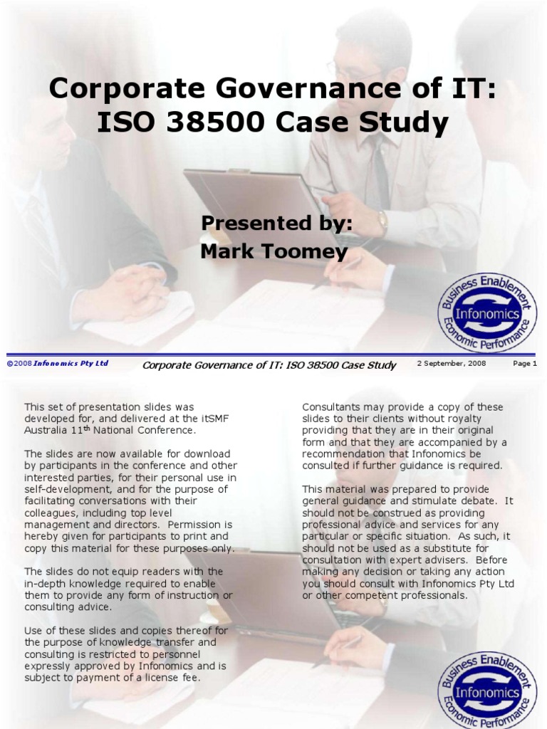 ISO Case Study | PDF | Governance | Corporate Governance