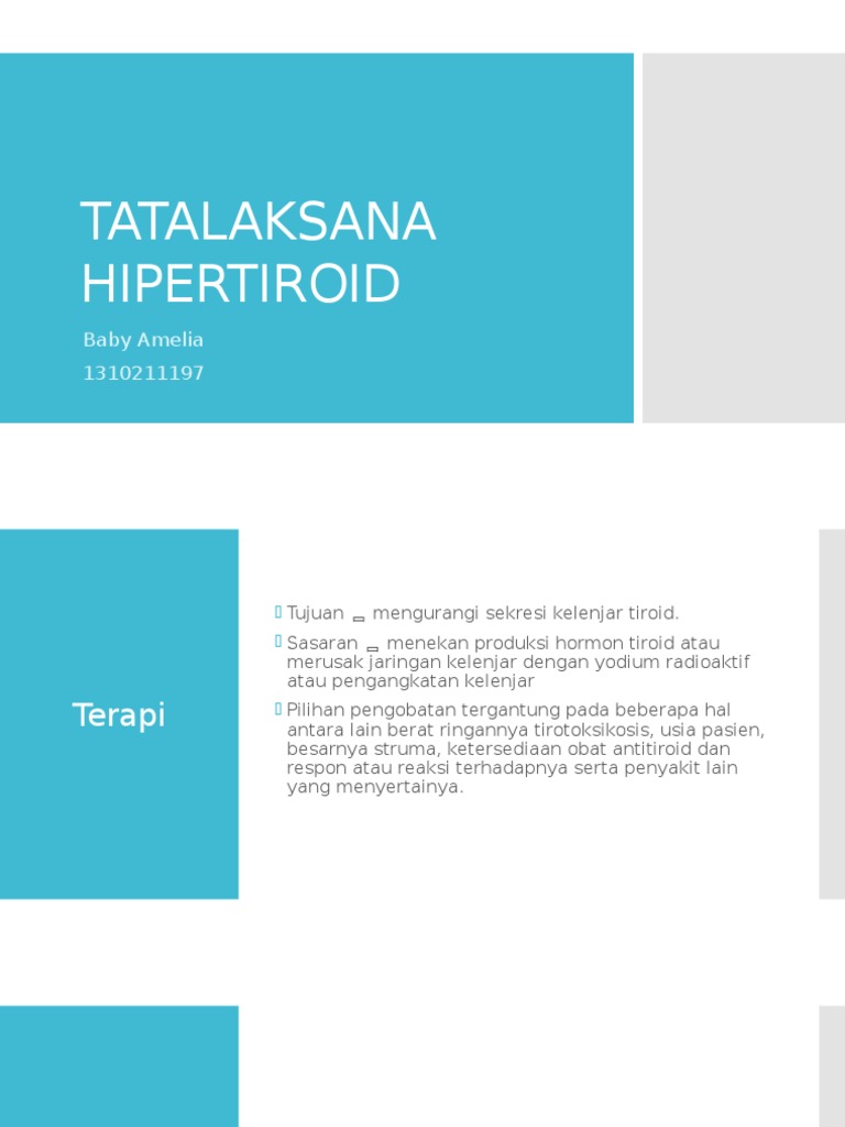 Penatalaksanaan Hipertiroid: Terapi dan Obat | PDF