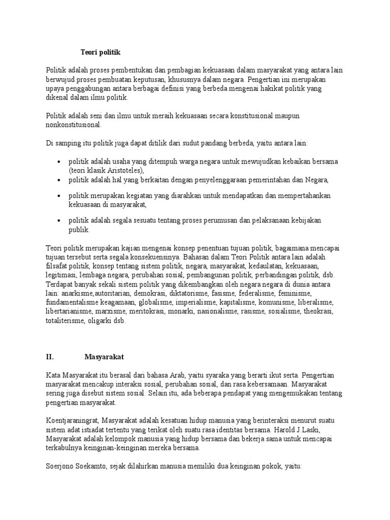 Teori Politik | PDF