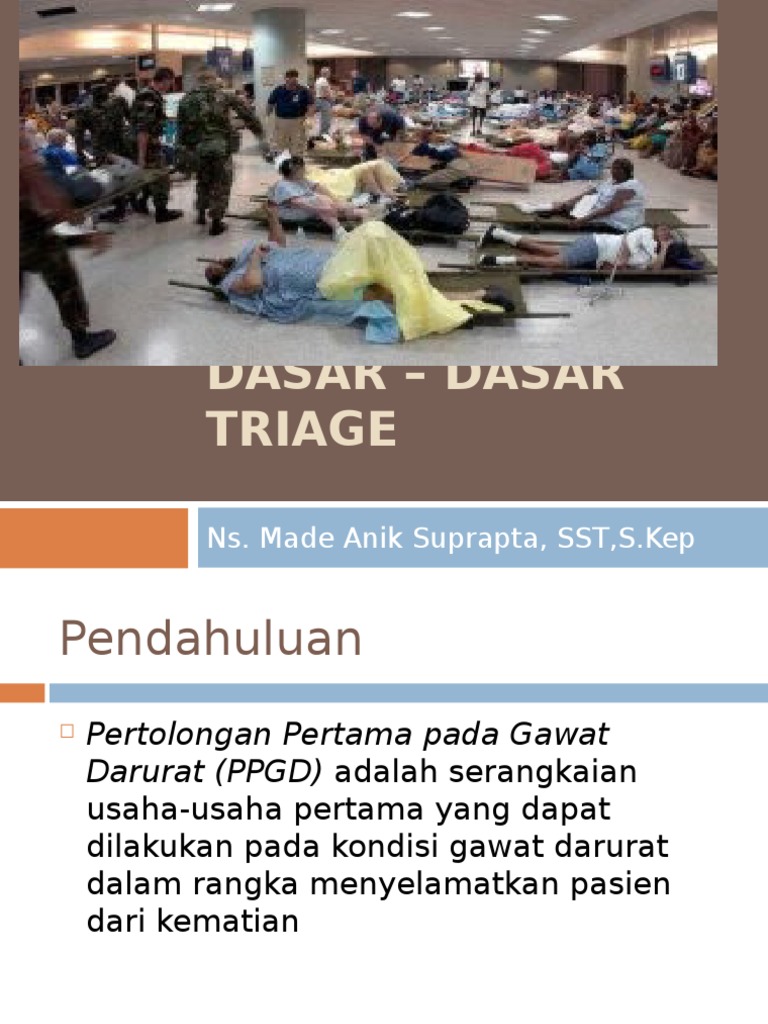 Dasar-Dasar Triage Keperawatan | PDF | Kesehatan Holistik | Sains ...