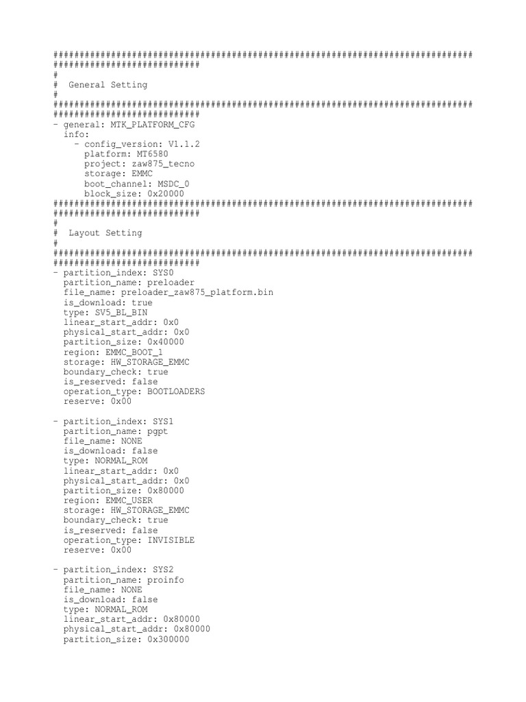 MT6580 Android Scatter | PDF | Computer Engineering | Computer Data
