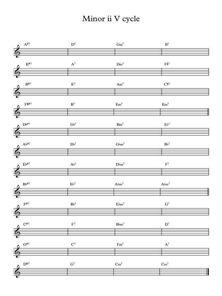 Minor II V Cycle | PDF