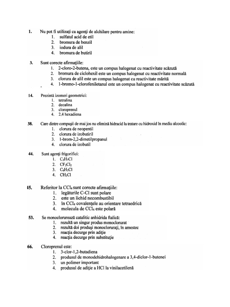 Compusi Halogenati-Complement Grupat | PDF