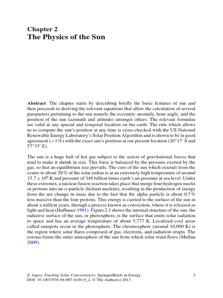 Physics of The Sun | Download Free PDF | Sun | Equator