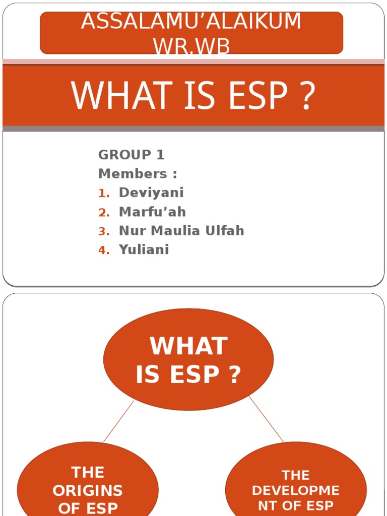 What is ESP | PDF | Language Education | Cognition
