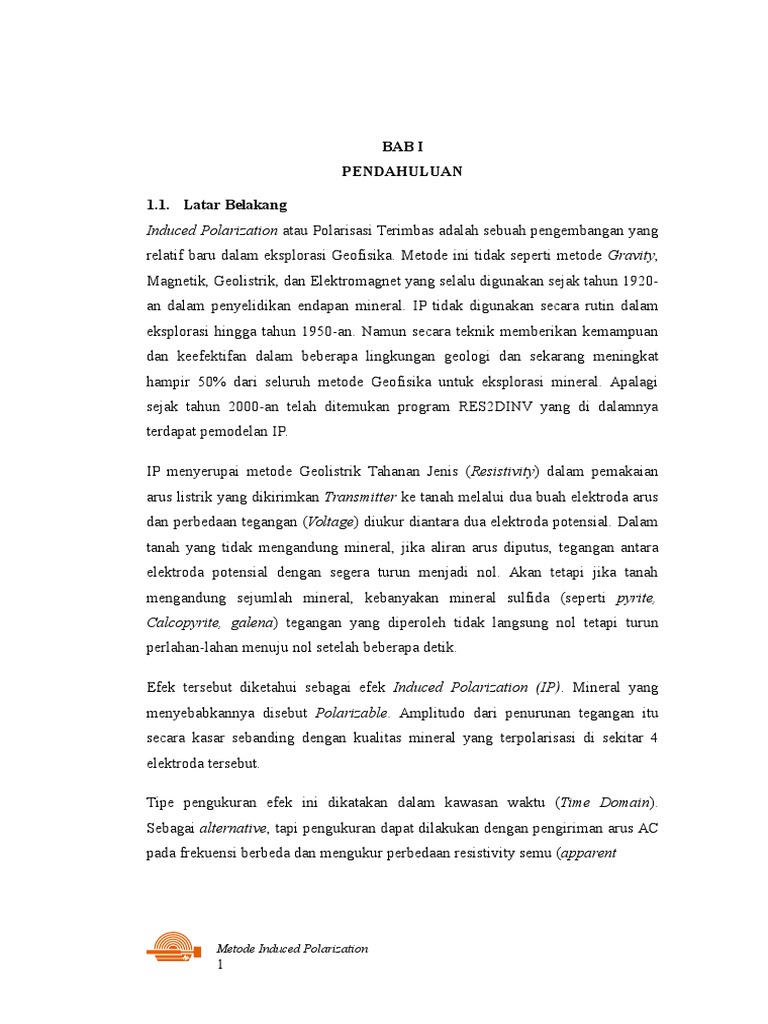 Metode Induced Polarization dalam Geofisika | PDF | Sains & Matematika