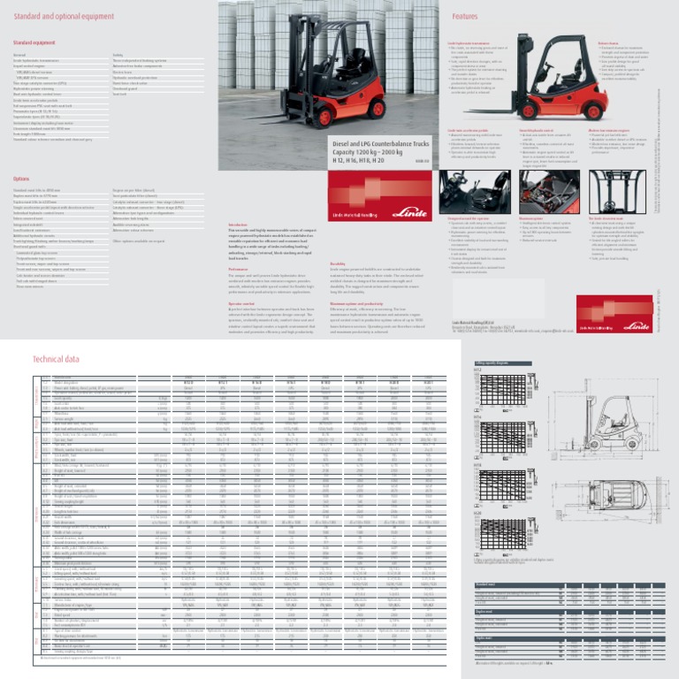 Linde H16D | PDF | Diesel Engine | Truck