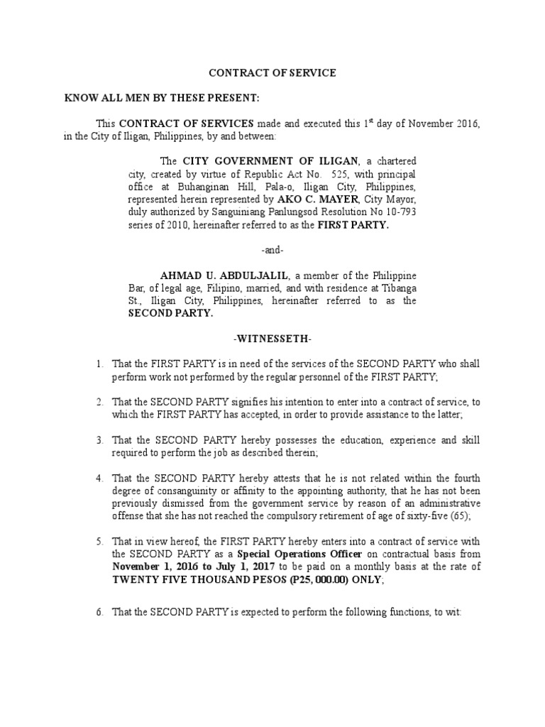 Contract of Service | PDF | Common Law | Justice