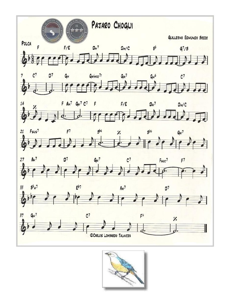 Partitura - Pajaro Chogui - 2017 | PDF