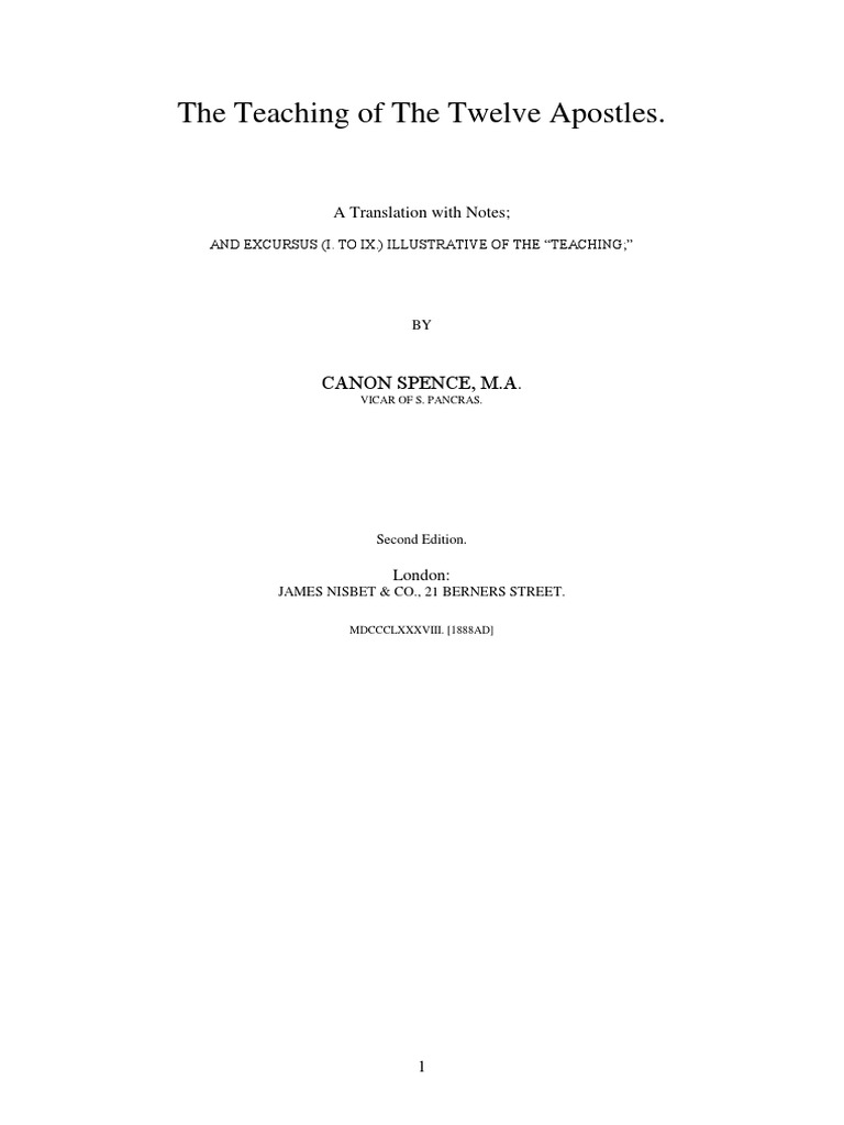 The Didache: Early Christian Teachings | PDF | Gospels | Paul The Apostle