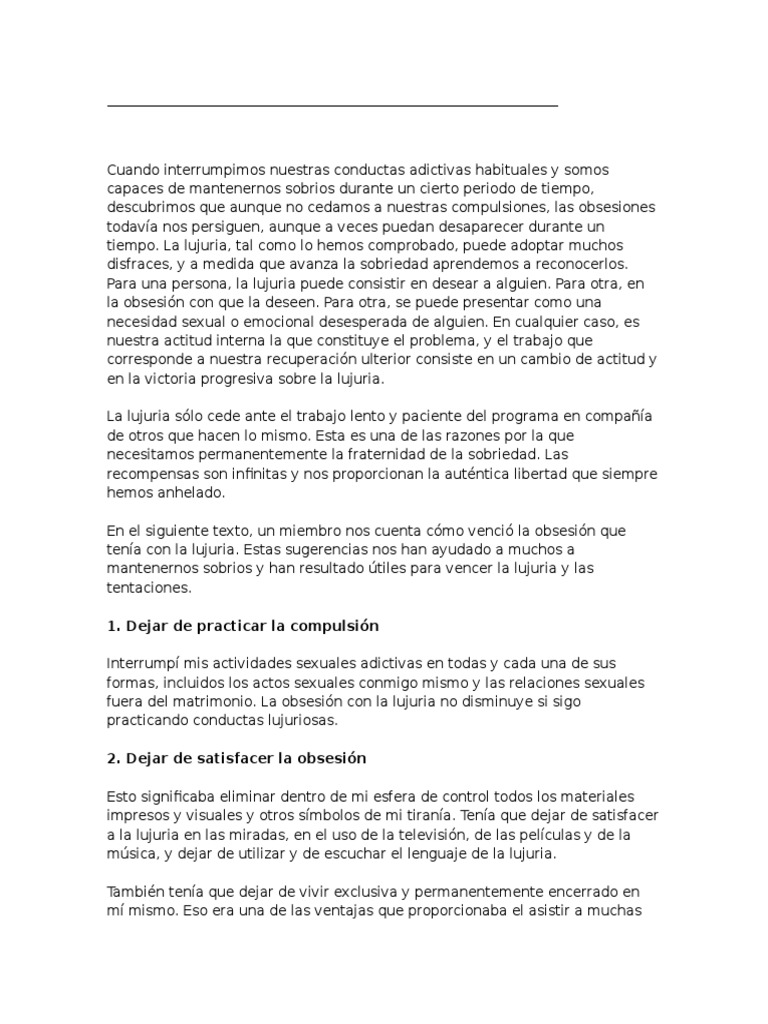 Pasos para Vencer La Lujuria y La Tentación Sexual | PDF | Lujuria | Amor