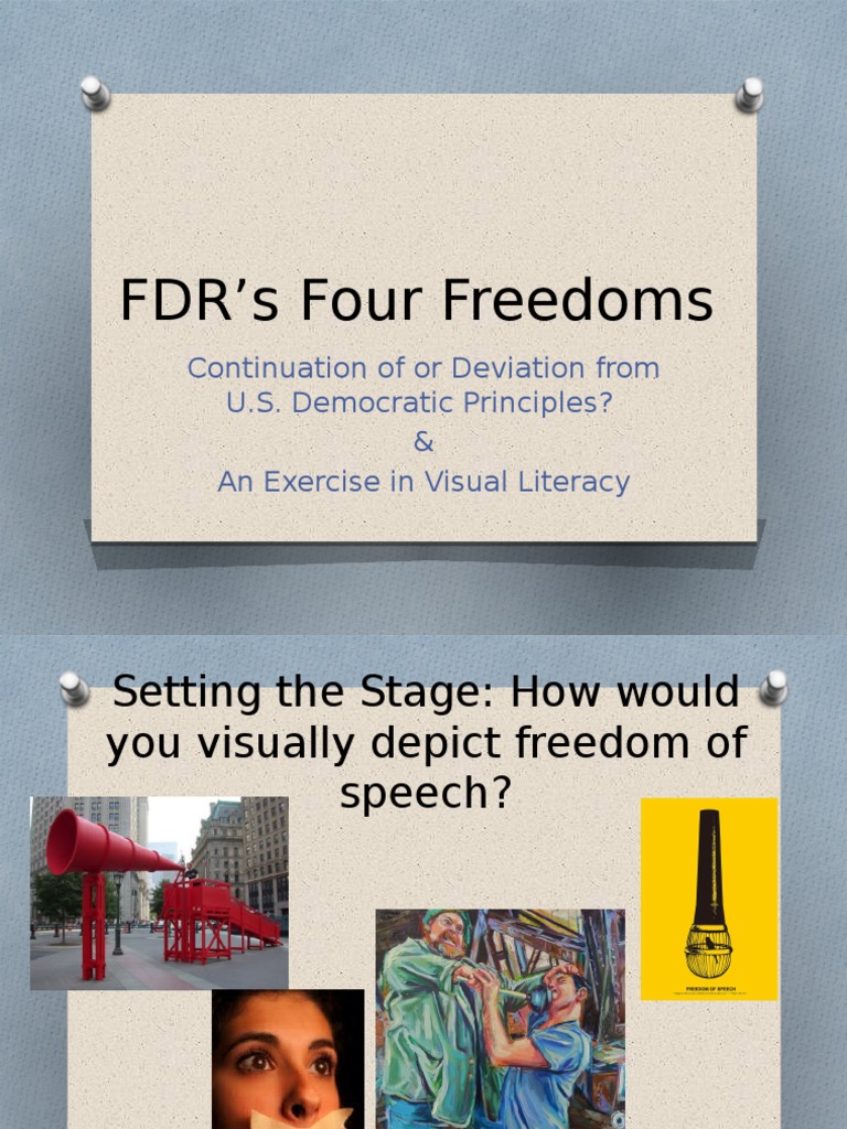 FDR 4 Freedoms Ncss Presentation 1 | PDF | Franklin D. Roosevelt ...
