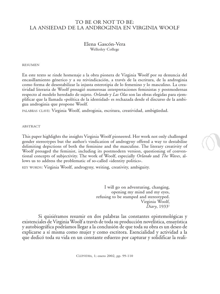 Wolf Politicas de La Identidad (Elena Gascón-Vera) | PDF | Orlando: una ...