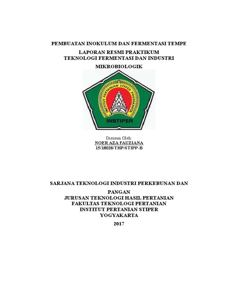 Pembuatan Inokulum Dan Fermentasi Tempe | PDF | Kesehatan Holistik