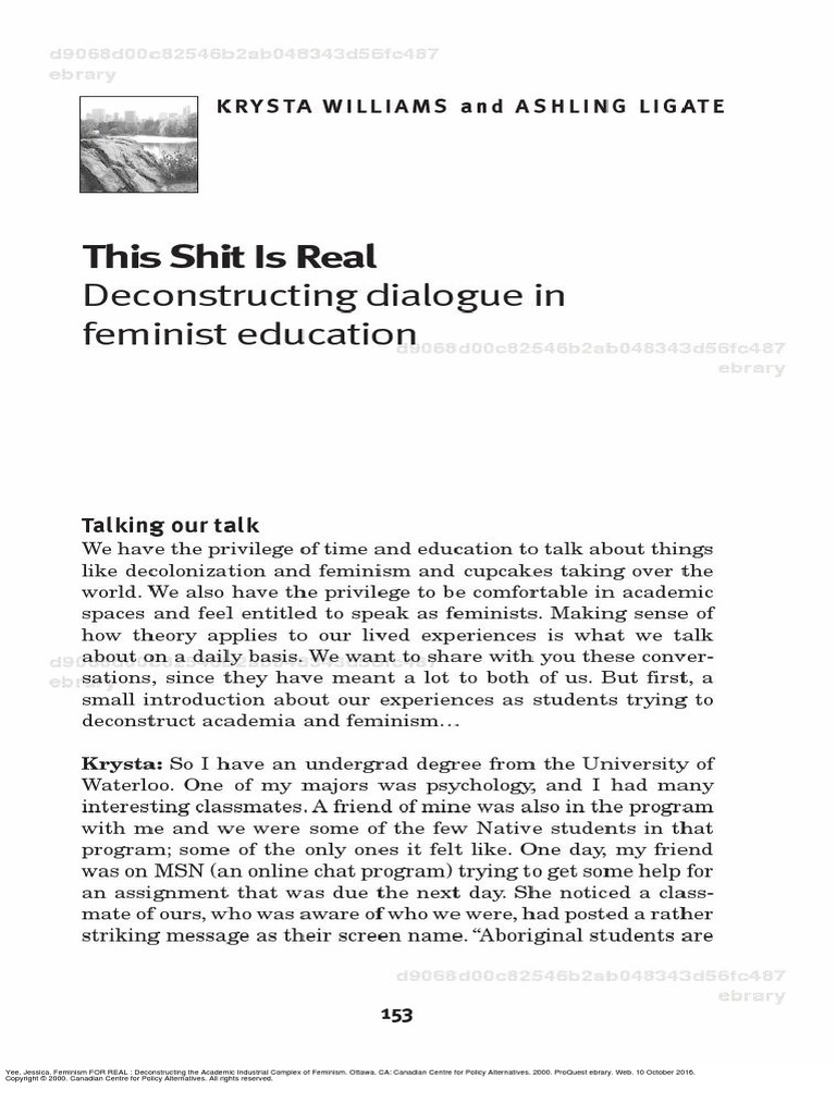 Feminism For REAL Deconstructing The Academic Industrial Complex of ...