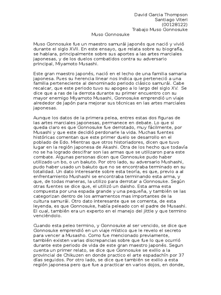 Gonnosuke: Leyenda y Superación | PDF | Samurai | Artes (general)