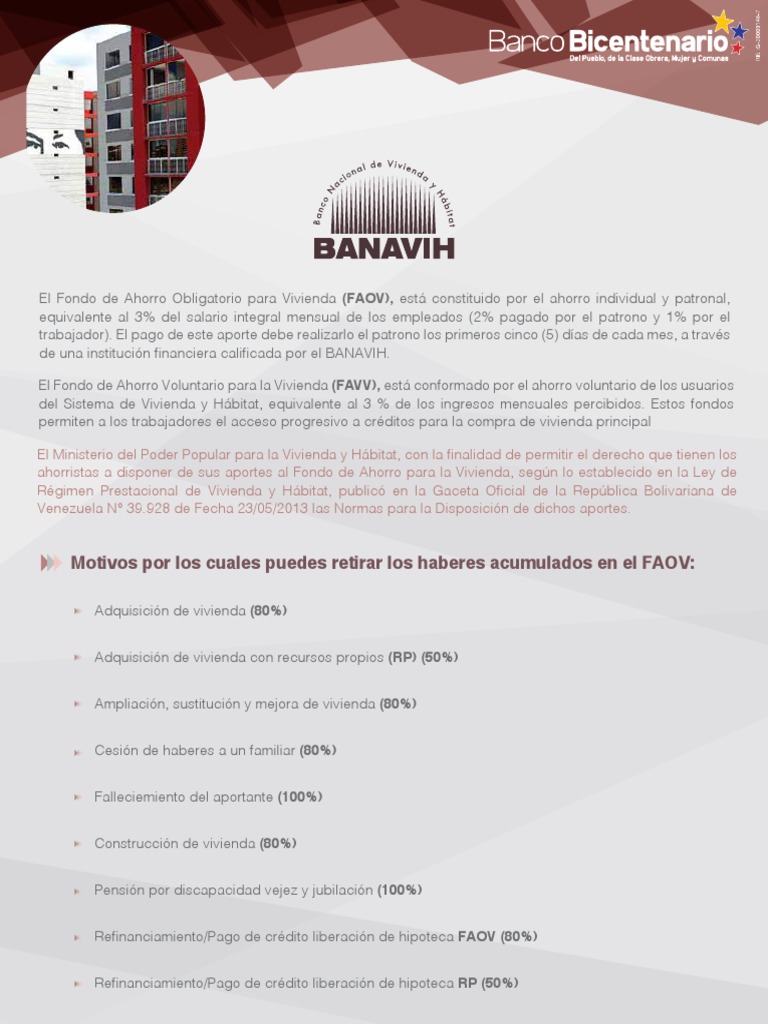 BANAVIH Resumen | PDF | Pensión | Bancos