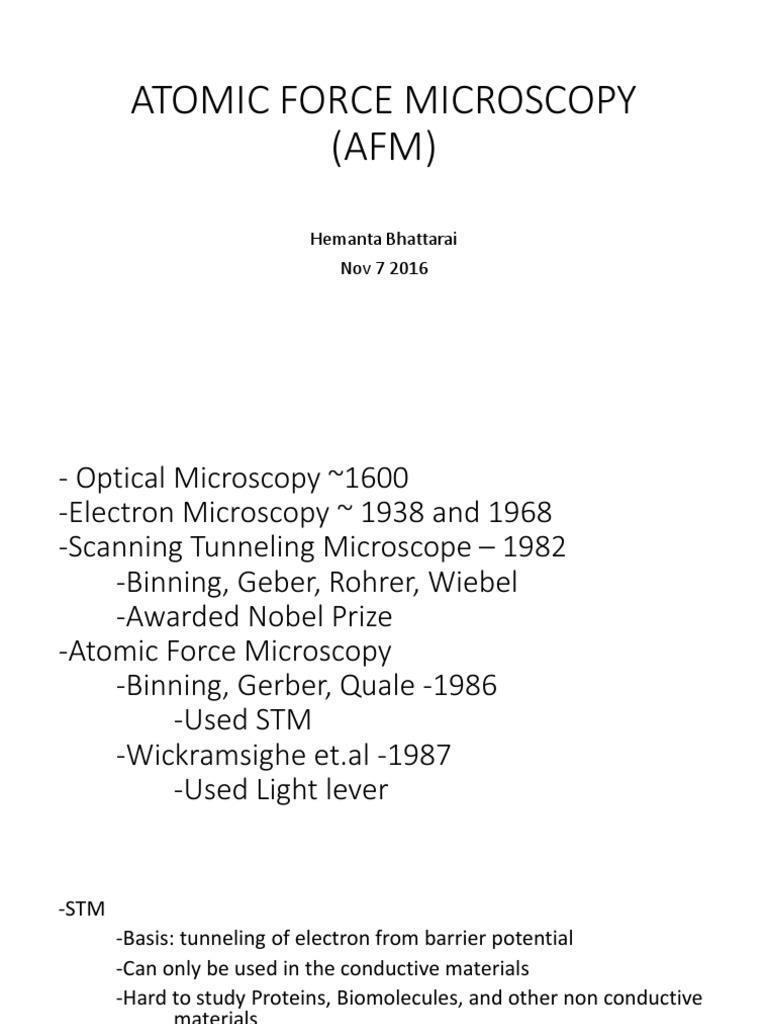 Atomic Force Micros PDF | PDF