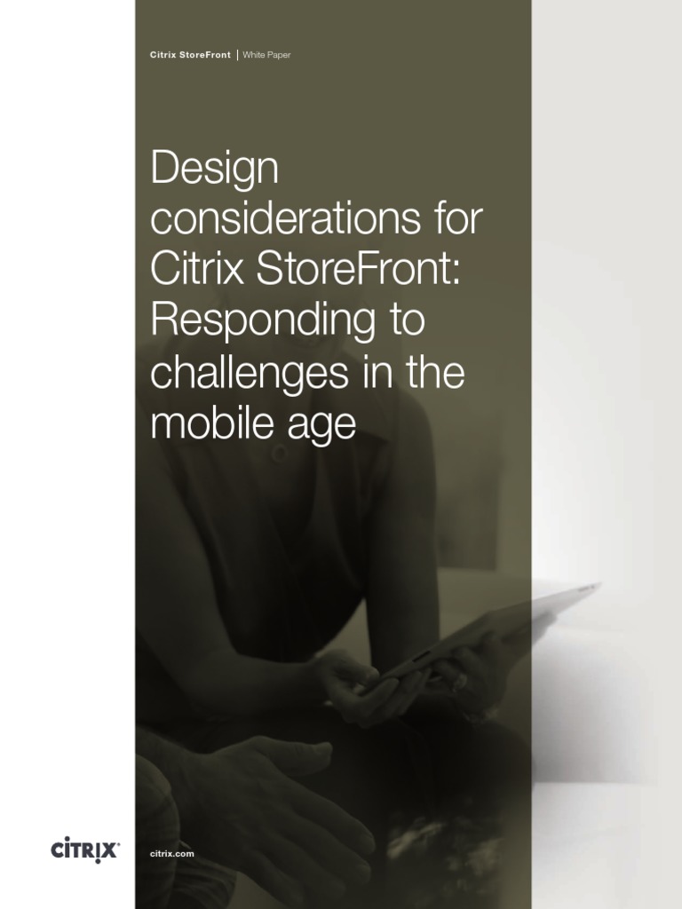 Design Considerations For Citrix Storefront | PDF | Citrix Systems ...