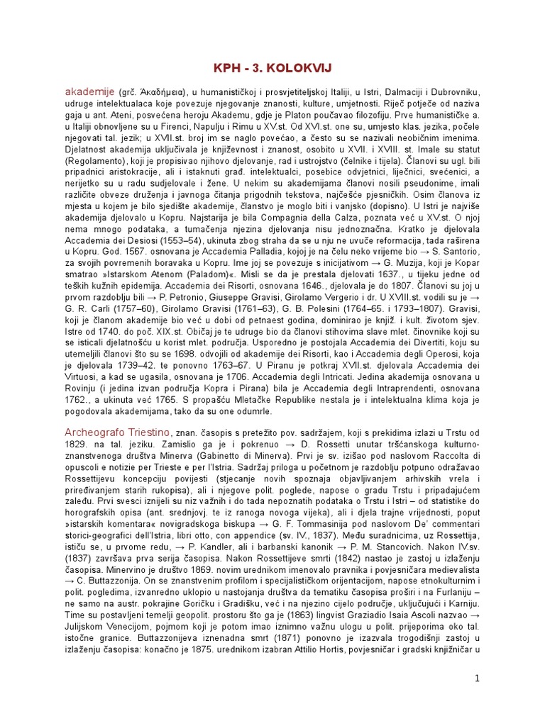 KPH - 3. Kolokvij | PDF