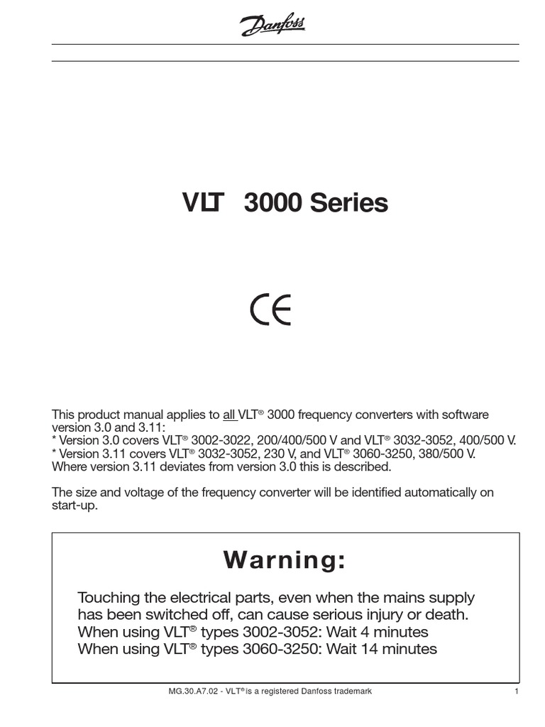 Danfoss Vlt3000 English | PDF