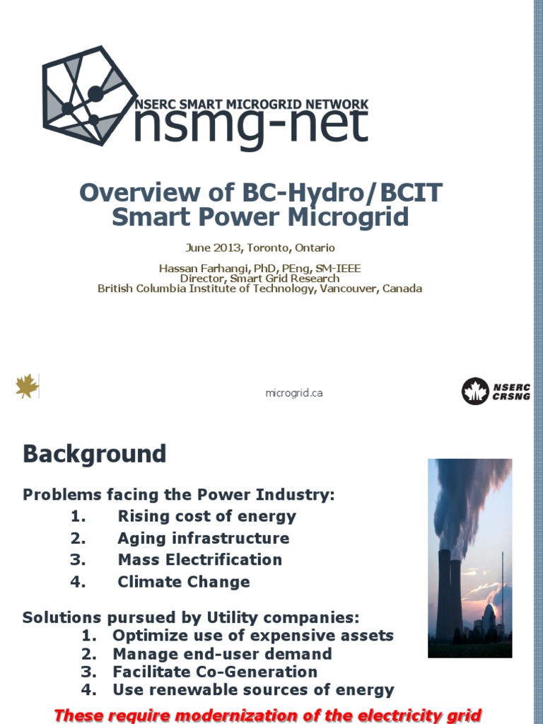 Overview of The BCIT Microgrid | PDF | Distributed Generation | Smart Grid