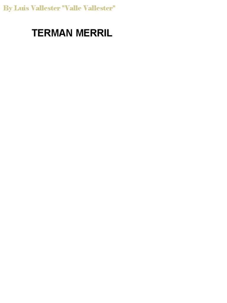 Terman Merrill: test de inteligencia clásico | PDF | Musica en español