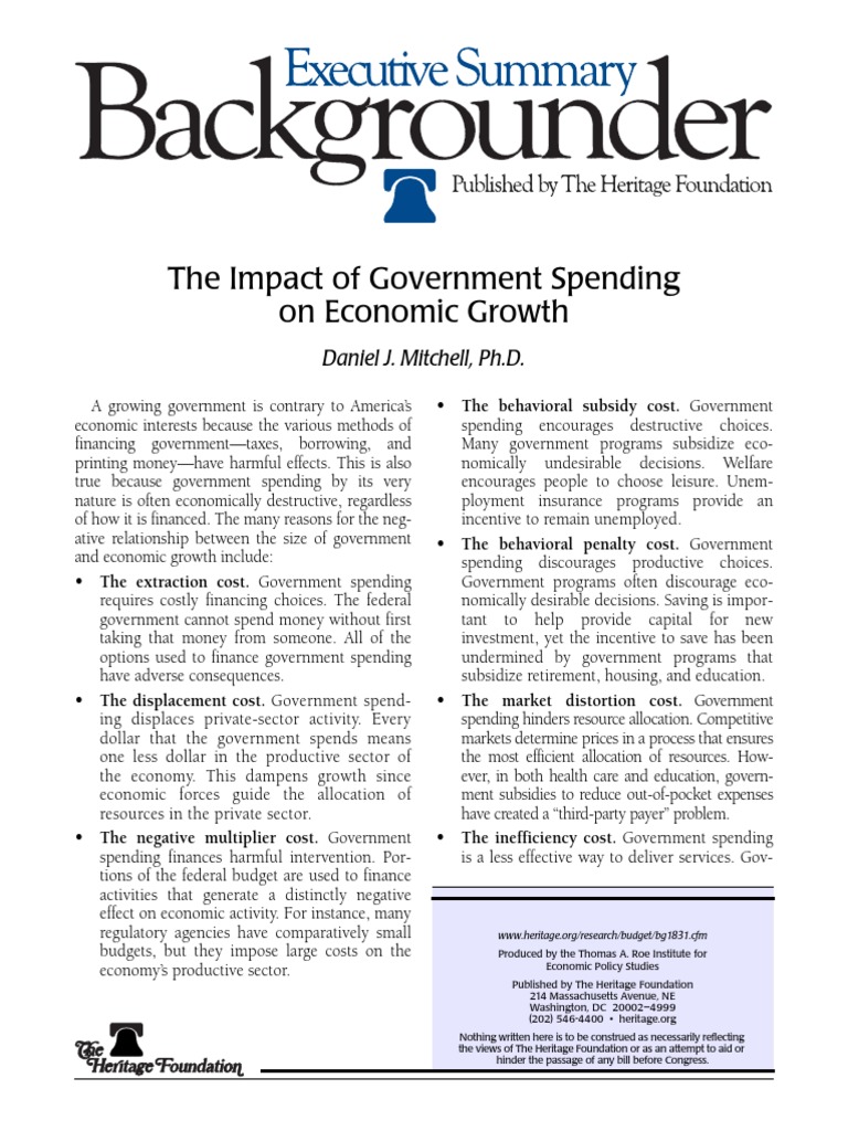 The Impact of Government Spending On Economic Growth | PDF | Deficit ...