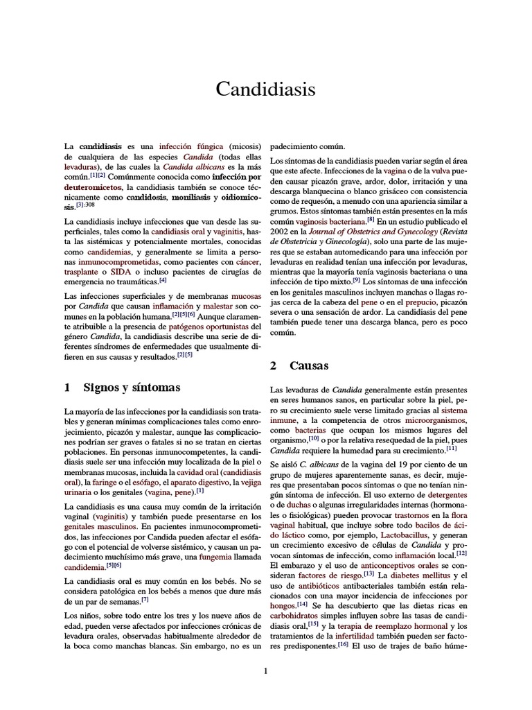 Candidiasis | PDF | Candidiasis | Medicina CLINICA