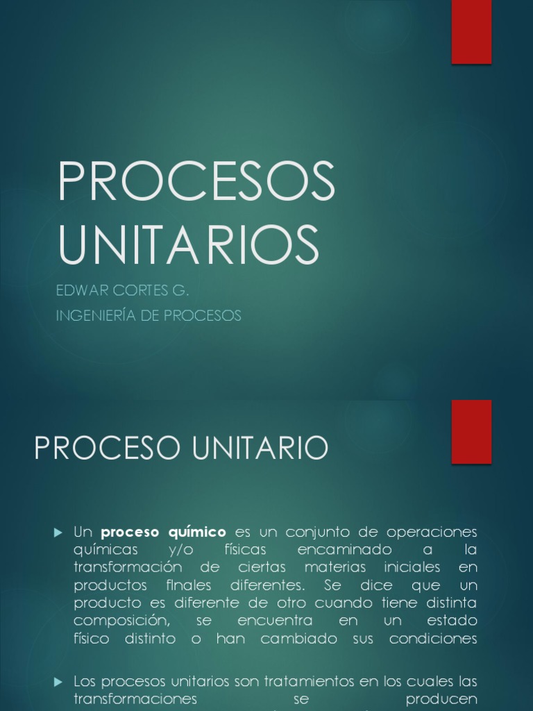 Procesos Unitarios Clase | PDF | Redox | Sal (química)