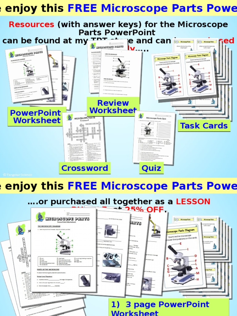 14 - Microscope Parts - Powerpoint Free | PDF | Lens (Optics ...