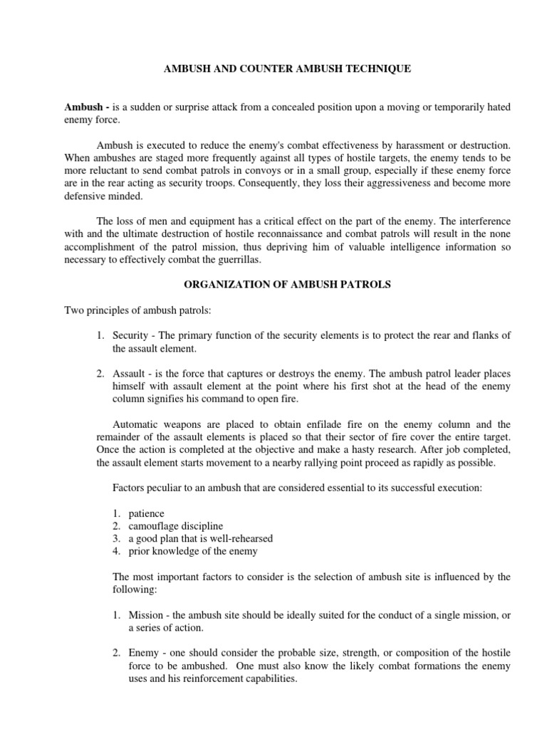 Ambush PDF | PDF