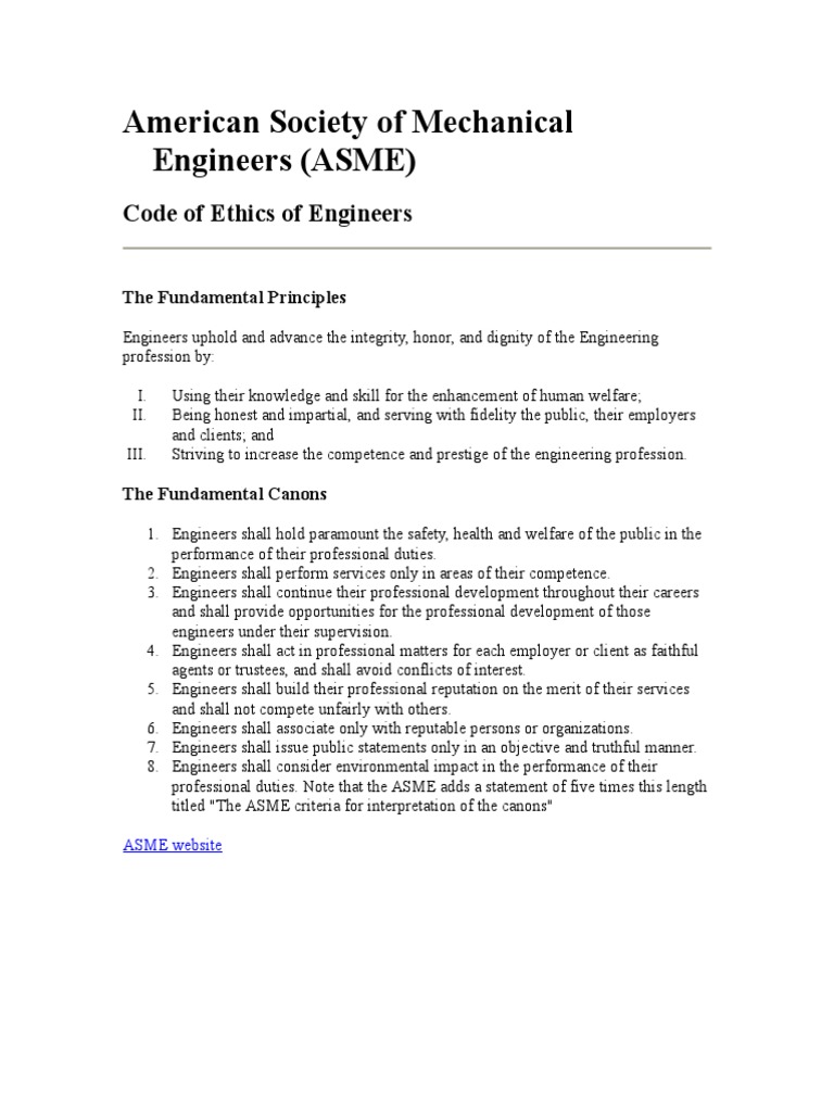 American Society of Mechanical Engineers (ASME) | PDF