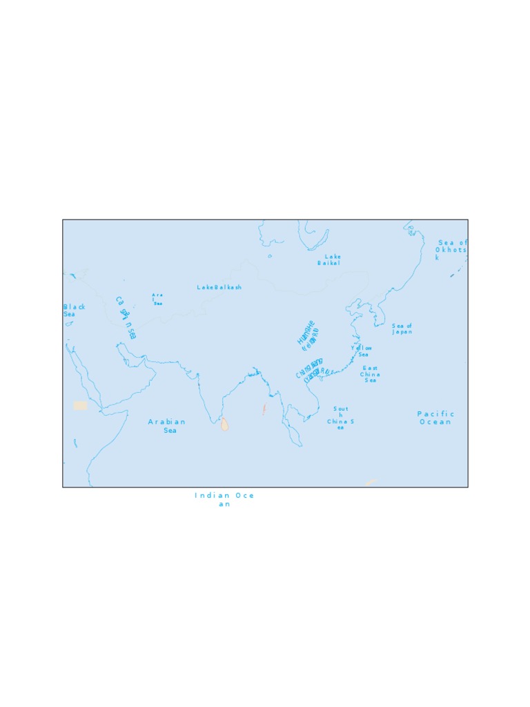 2 Blank Maps With Bodies of Water Europe and Mid e To Asia | PDF