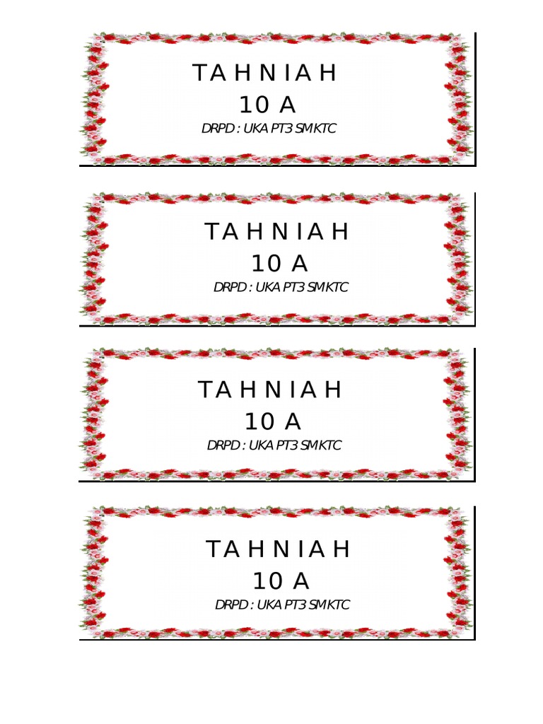 Border Tahniah | PDF