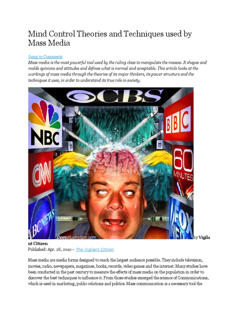 Mind Control Theories and Techniques Used by Mass Media | PDF ...