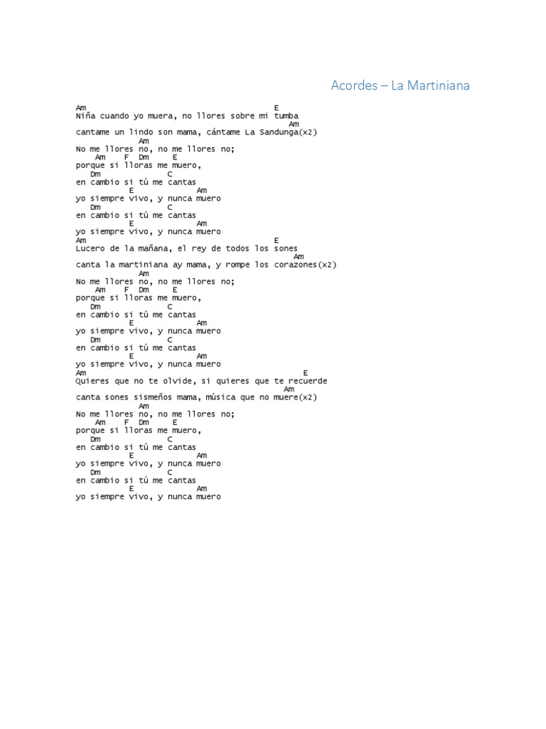 Acordes - La Martiniana | PDF