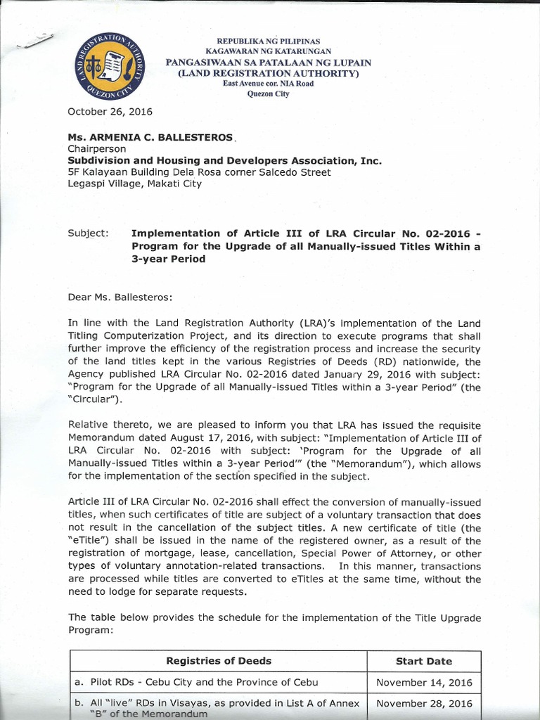 LRA Circular | PDF