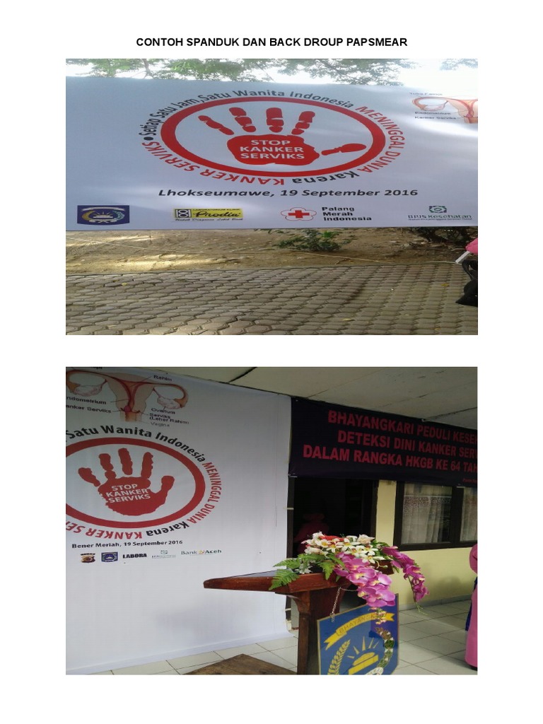 Contoh Spanduk Dan Back Droup Papsmear | PDF