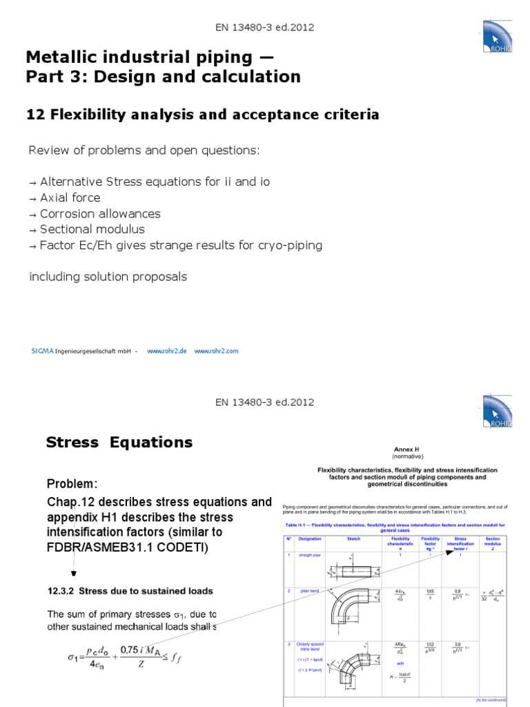 EN 13480-3 Design Insights and Solutions | PDF | Stress (Mechanics ...