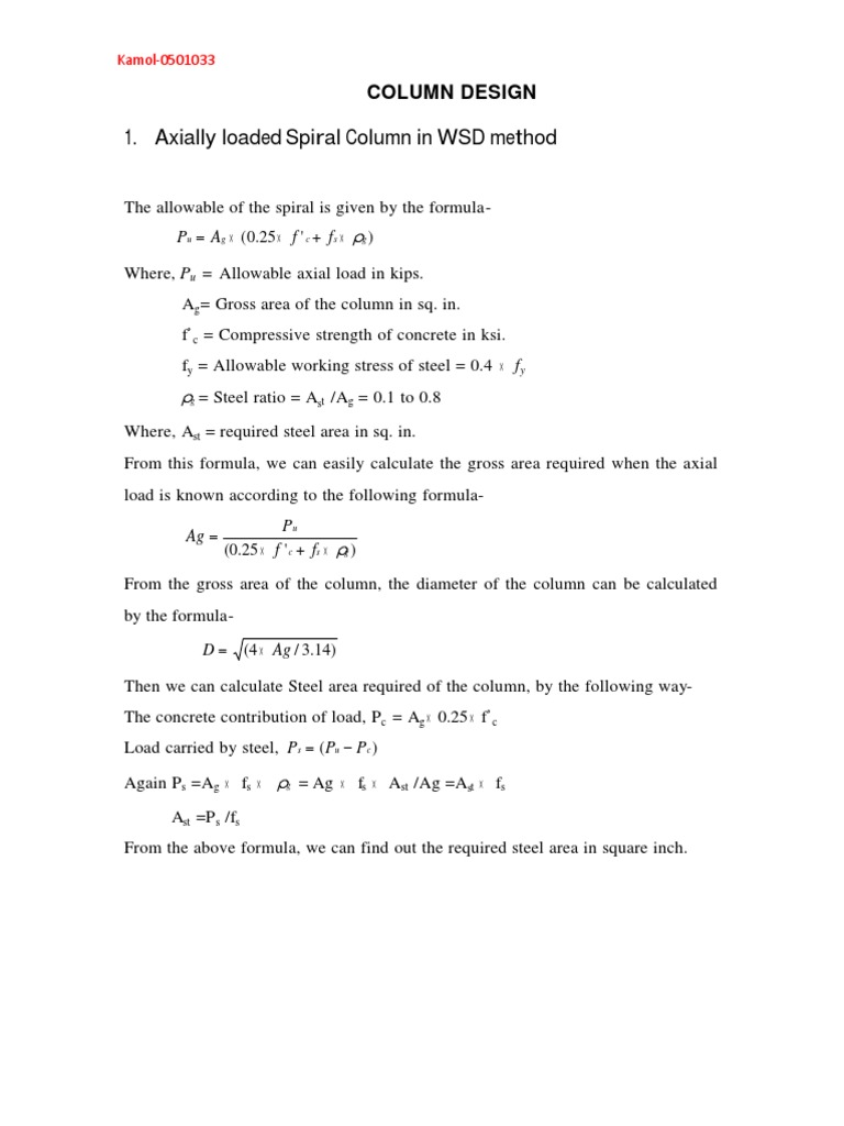 Column N Foundation Design | PDF | Column | Strength Of Materials